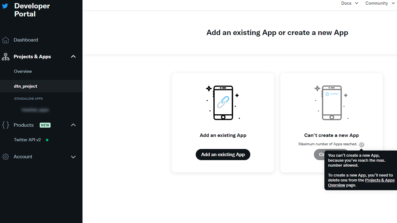 Twitter API 有料化でv1.1キーが使えなくなり、v2キーを取得してみたらv1.1がまだ使えた話 – dtn.jp運営ブログ
